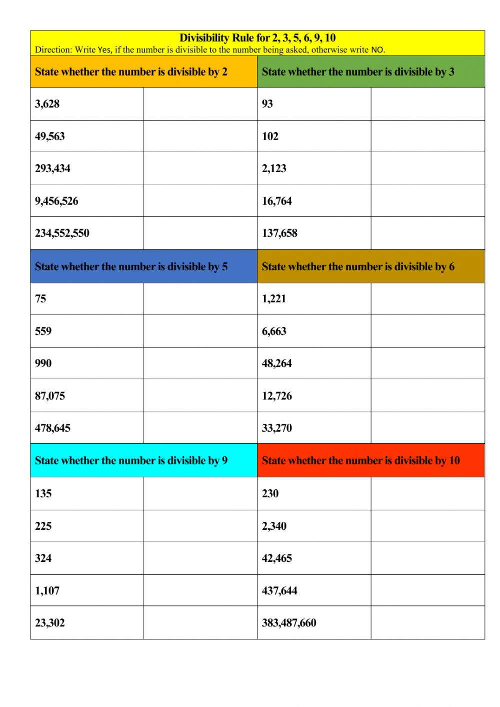 Divisibility Rules 3 6 9 Worksheets - Divisonworksheets.com Divisibility Rules 3 6 9 Worksheets - Divisonworksheets.com